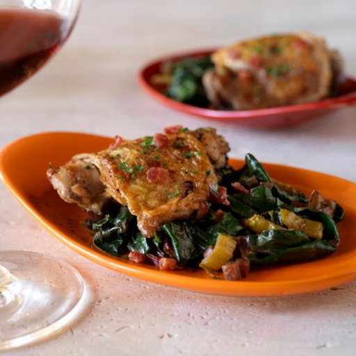Braised Chicken with Swiss Chard